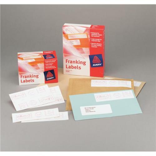 Avery Franking Labels 2 per sheet 140x38mm White FL01