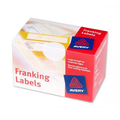 Avery Franking Labels 2 per sheet 140x38mm White FL01