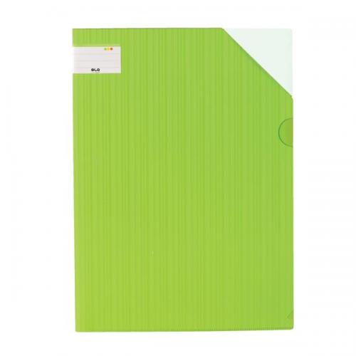 GLO (A4) Slip File Corner Lock 20 Sheets (Green) - 1 x 3048-GREEN