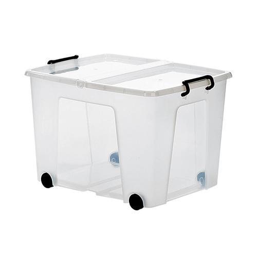 Strata Smart Box Clip-On Folding Lid Carry Handles 75 Litre HW676CLR