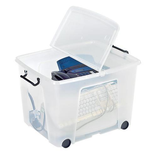 Strata Smart Box Clip-On Folding Lid Carry Handles 75 Litre HW676CLR