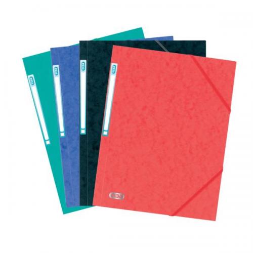 Elba Eurofolio (A4) Folder Elasticated 3-Flap 450gsm Green 100200993