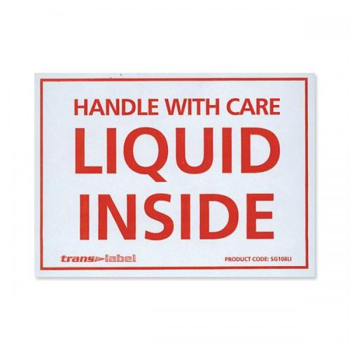Adpac (108 x 79mm) Parcel Labels Liquid Inside on Roll SG108LI