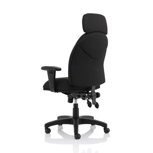 Trexus Energize Aviator Chair Black 540x450x490-590mm 11199-01Blk