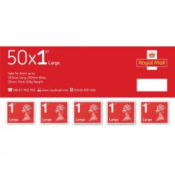 Royal Mail First Class Large Letter Stamps Pack of 50 63857X SLDN1