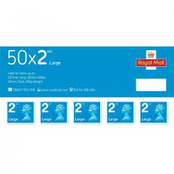 Royal Mail Second Class Large Letter Stamps Pack of 50 63879X SLDN2
