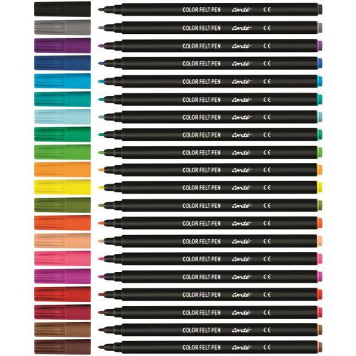 Bic Conte Colouring Felt Pens Assorted (Pack of 20) 9277841 BC34320