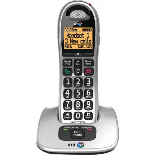 BT Bt4000 Single Big Button DECT Cordless Phone Silver/Black BT61579