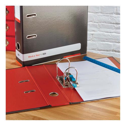 Black n Red A4 Lever Arch File 70mm 400051488 BX02356
