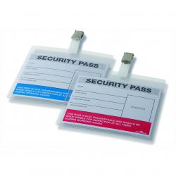 Durable Colour Coded Security Pass Red/Blue (Pack of 25) DB90922