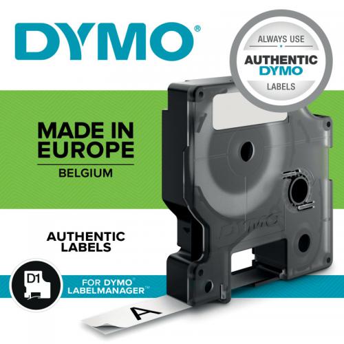Dymo 40918 D1 LabelMaker Tape 9mm x 7m Black on Yellow ES40918