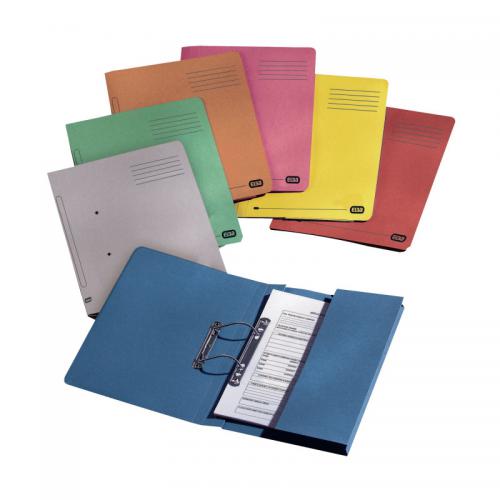 Elba Spring Pocket File Mediumweight Foolscap Buff (Pack GX30112