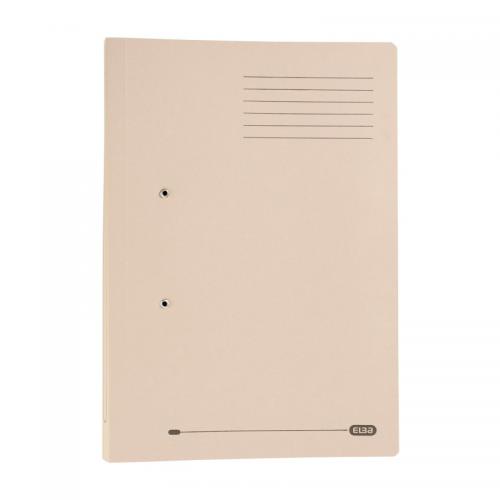 Elba Spring Pocket File Mediumweight Foolscap Buff (Pack GX30112