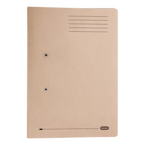 Elba Spring Pocket File Mediumweight Foolscap Buff (Pack GX30112