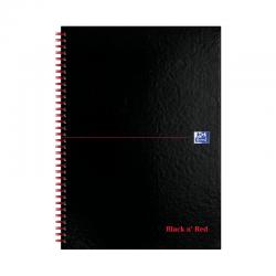 Black n Red Wirebound Ruled Perforated Hardback Notebook JDB79019