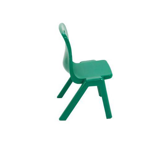 Titan One Piece Classroom Chair 360x320x513mm Green KF78504 KF78504
