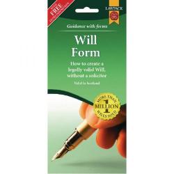 Lawpack Will Form Scotland (Pack of 5) SF420 LA00280