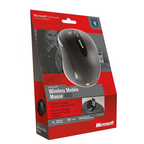 Microsoft Wireless Mobile Mouse 4000 Black D5D-00004 MSF85646