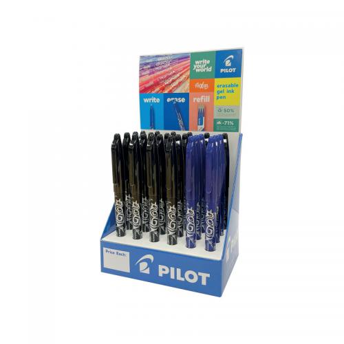 Pilot Frixion Erasable Rollerball Pen 24-Piece Display Black PI01739