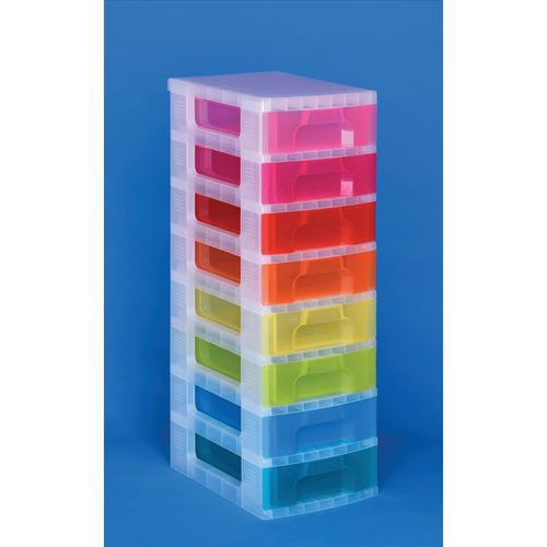 Really Useful Storage Tower with 8 Drawers Multicoloured RUP63346