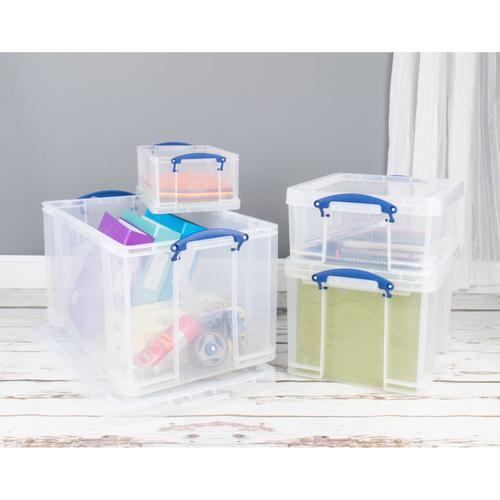 Really Useful 84L Plastic Storage Box W710xD440xH380mm Clear RUP80080