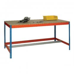 Blue and Orange Workbench With Lower Bar L1800xW750xD900mm SBY22565