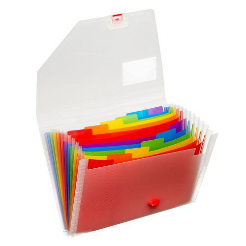 Snopake Rainbow Expanding Organiser A4 15768 SK21725 SK21725