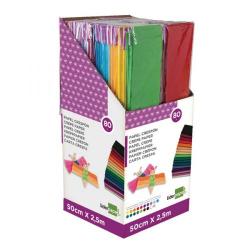 Crepe Paper 80 Sheets 500x2500mm Assorted SQ35743 SQ35743