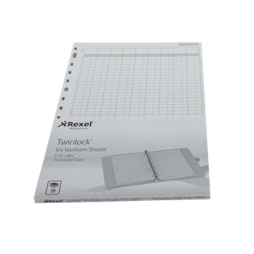 Rexel Twinlock V4 Variform Double Ledger Column Cash Refills 75951