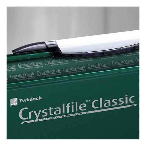 Rexel Crystalfile Suspension File Crystal Links Green (Pack TW13761