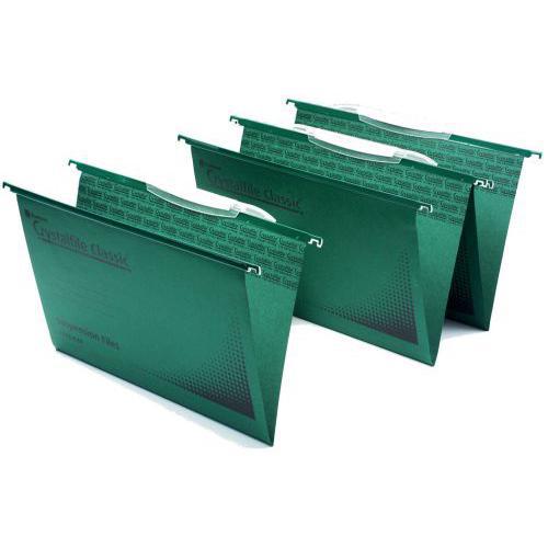 Rexel Crystalfile Suspension File Crystal Links Green (Pack TW13761