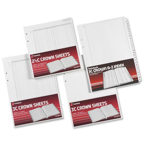 Rexel Crown 3C F1 Double Ledger Refill Sheets (Pack of 100 TW75841
