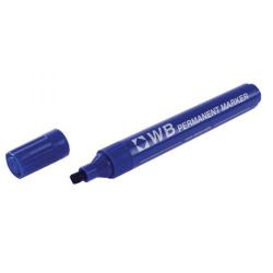Blue Permanent Chisel Tip Marker (Pack of 10) WX26043 WX26043